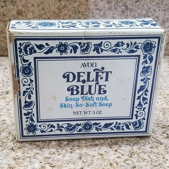 Avon | Bath | Vintage Avon Delft Blue Soap Bar Soap Dish Skin So Soft ...